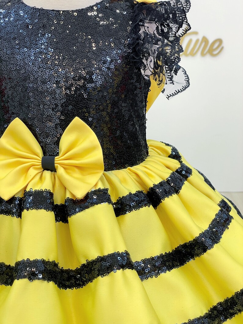 Bee Dress. Baby Girl Dress for Bee Birthday. Bee Costume. - Etsy