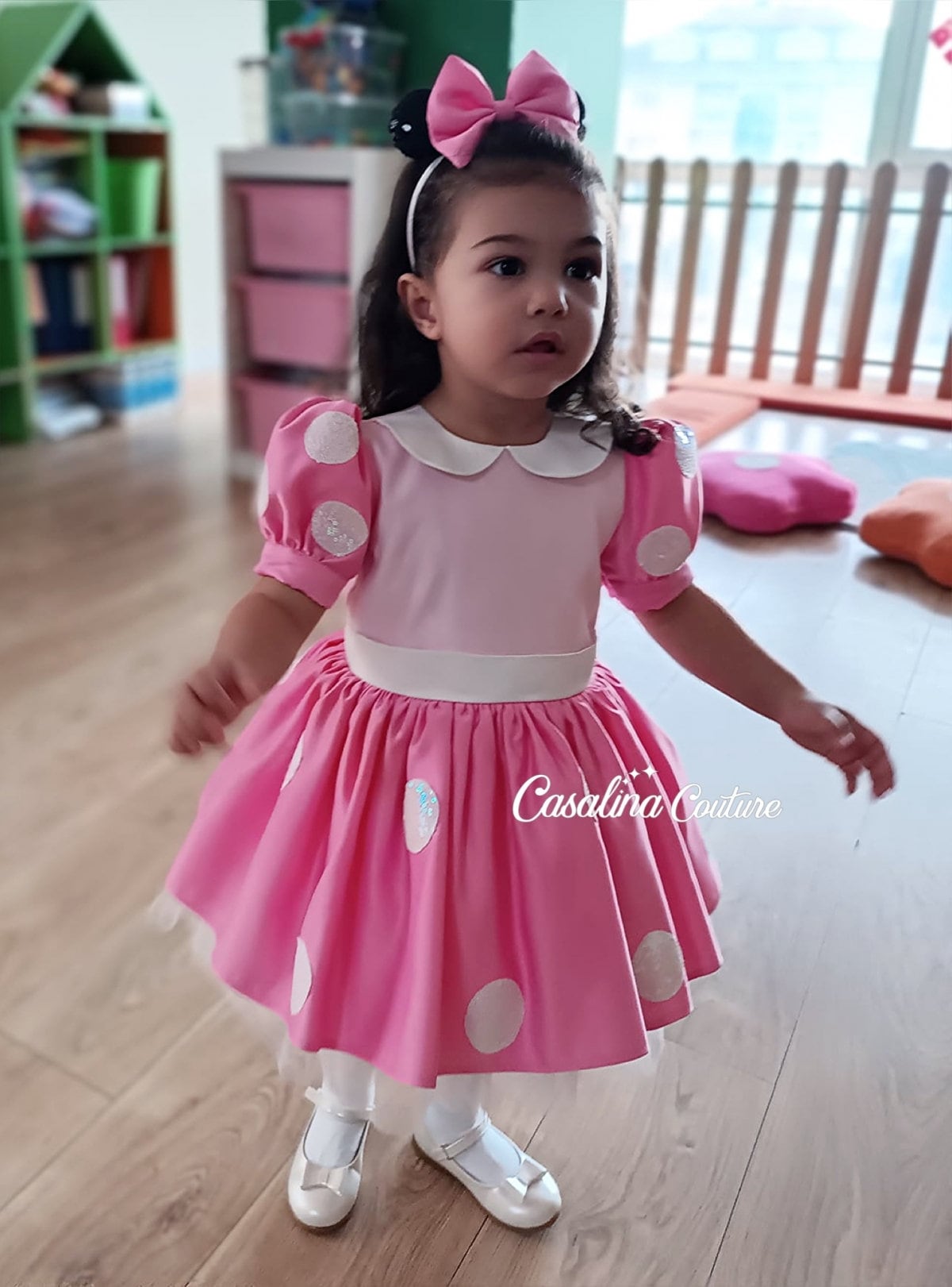 Minnie Dress Pink White. Minnie Mouse Birthday Pink Costume. - Etsy