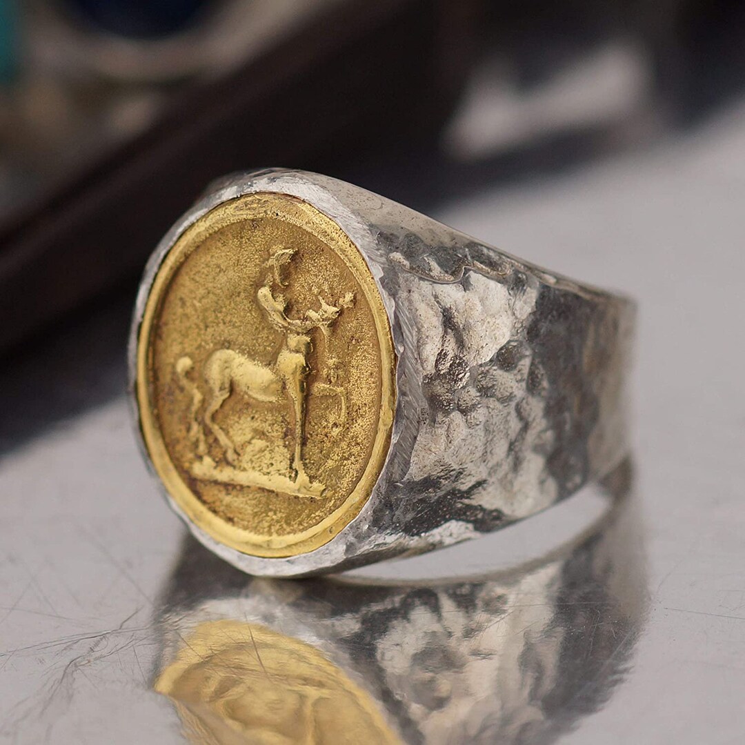 Free Sizing 925 K Sterling Silver Wide & Large Centaur Coin - Etsy Canada