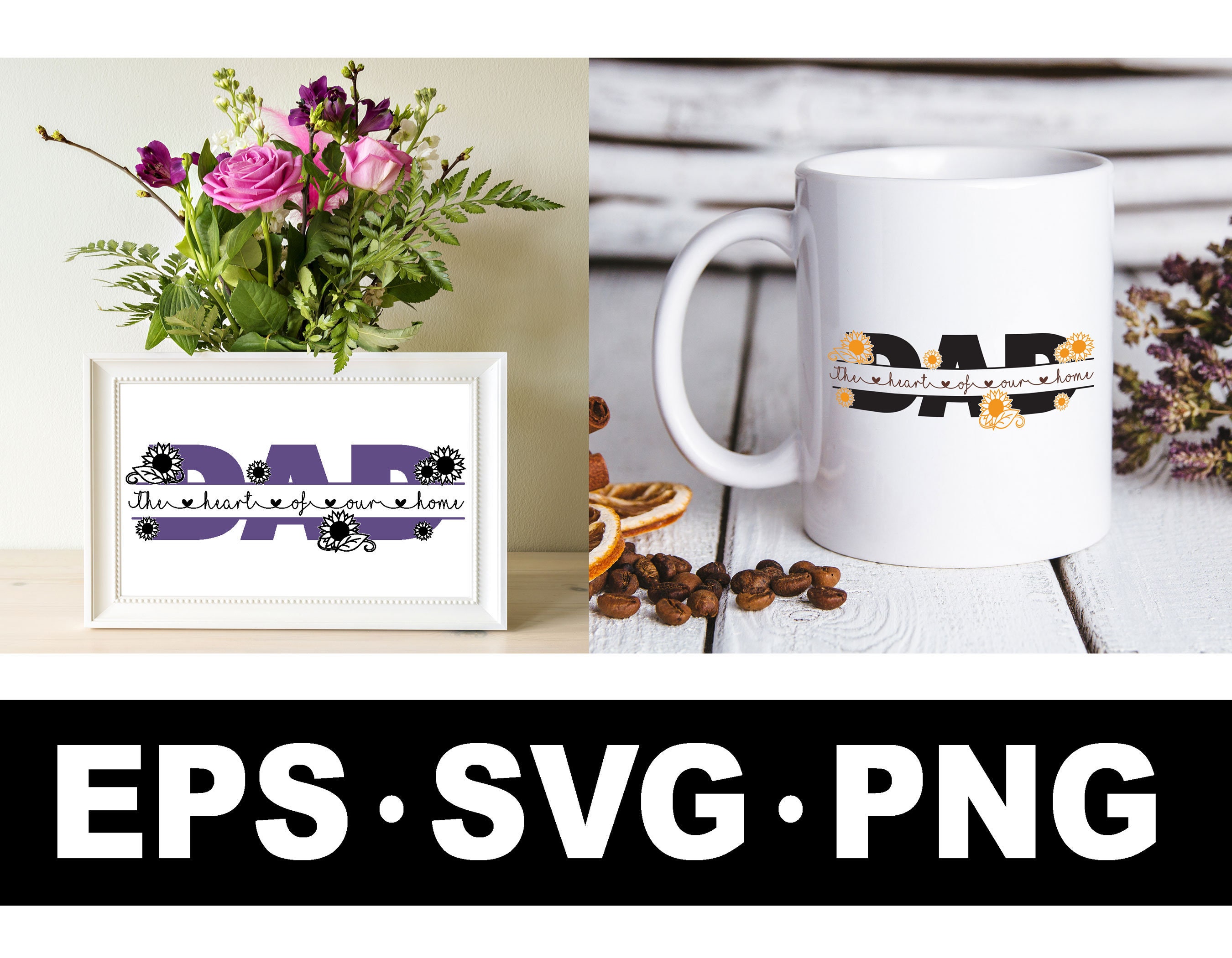 Dad Split SVG/EPS/PNG Dad Split Monogram, Dad, Fathers Day, Dad Clip ...