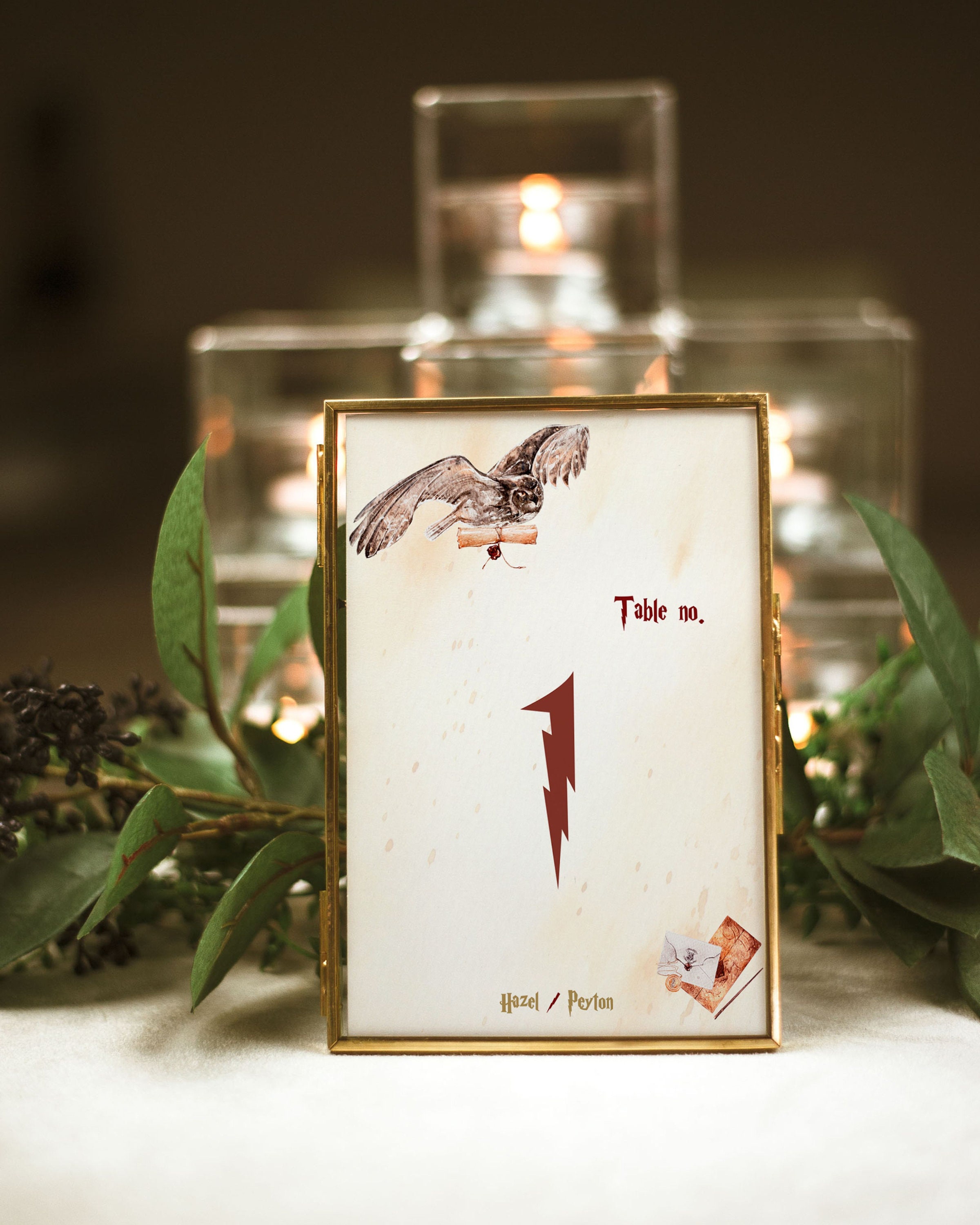 Wizard Wedding Table Numbers, Printable Table Numbers, Magic School ...