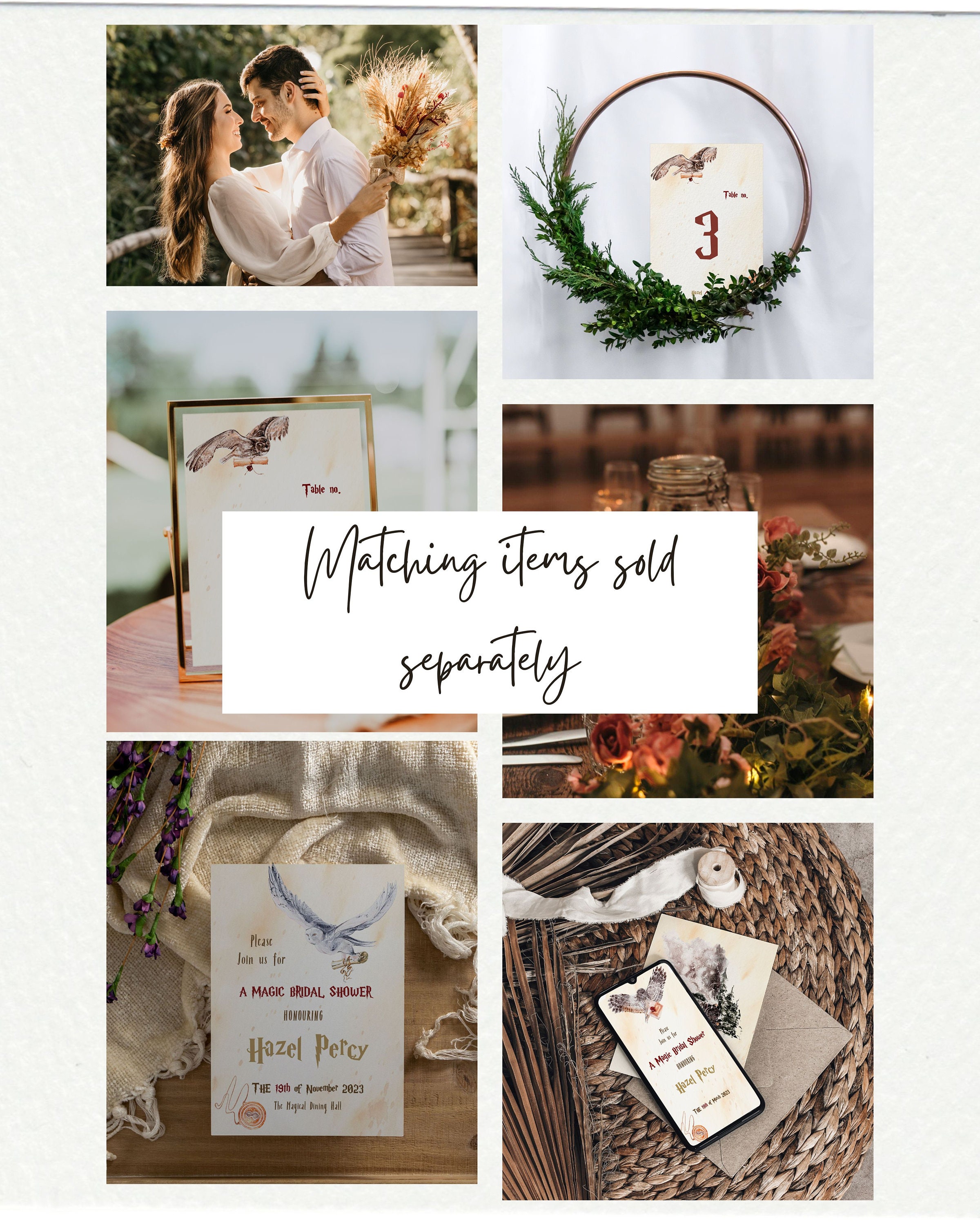 Wizard Wedding Table Numbers, Printable Table Numbers, Magic School ...