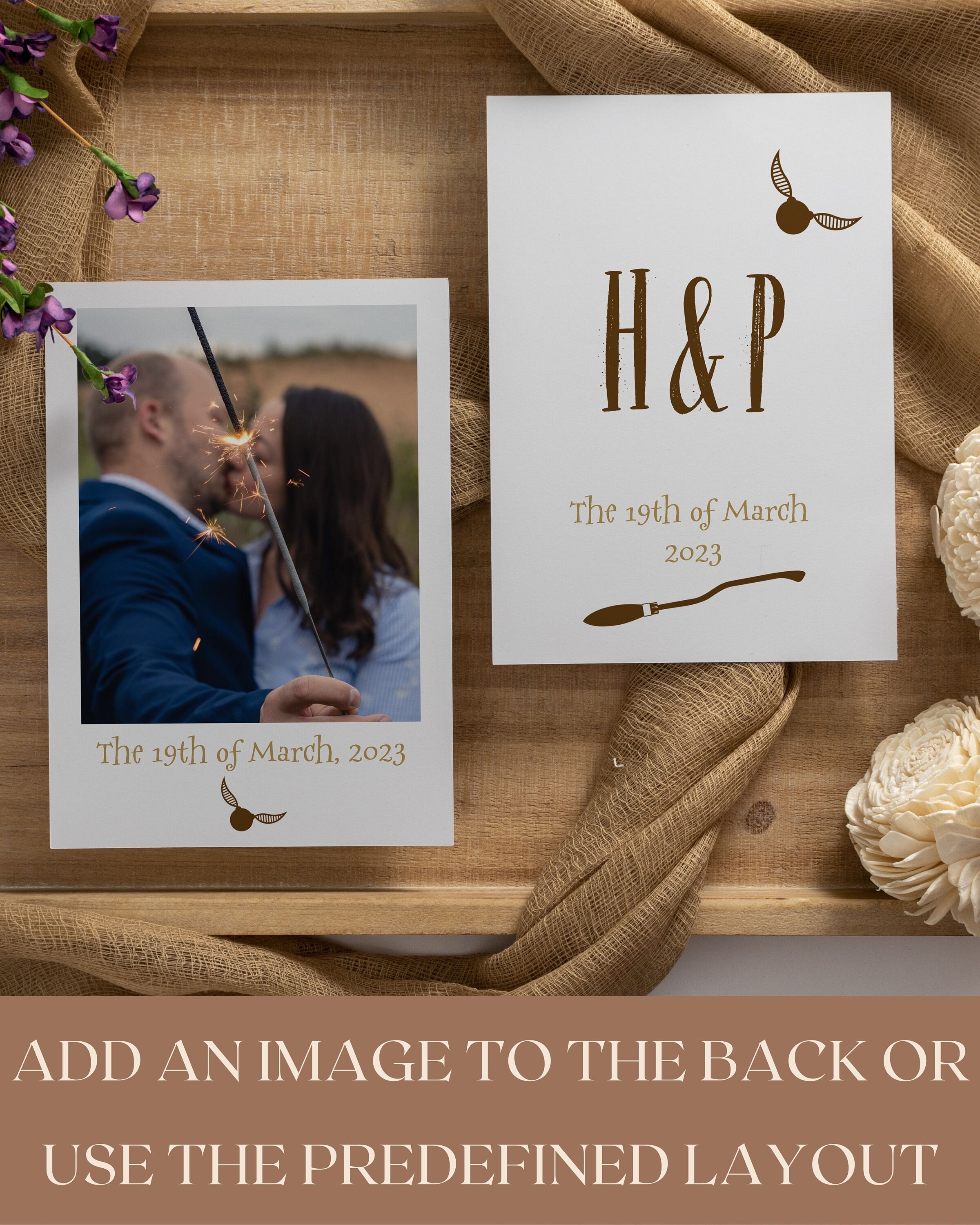 Wizard Wedding Save the Date Card, Save the Date Magical Wedding ...
