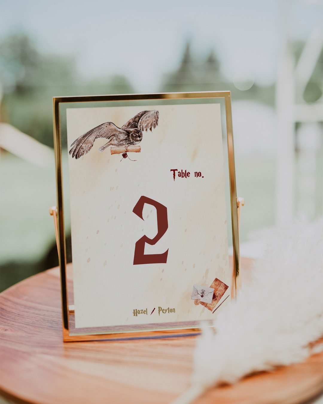 Wizard Wedding Table Numbers, Printable Table Numbers, Magic School ...