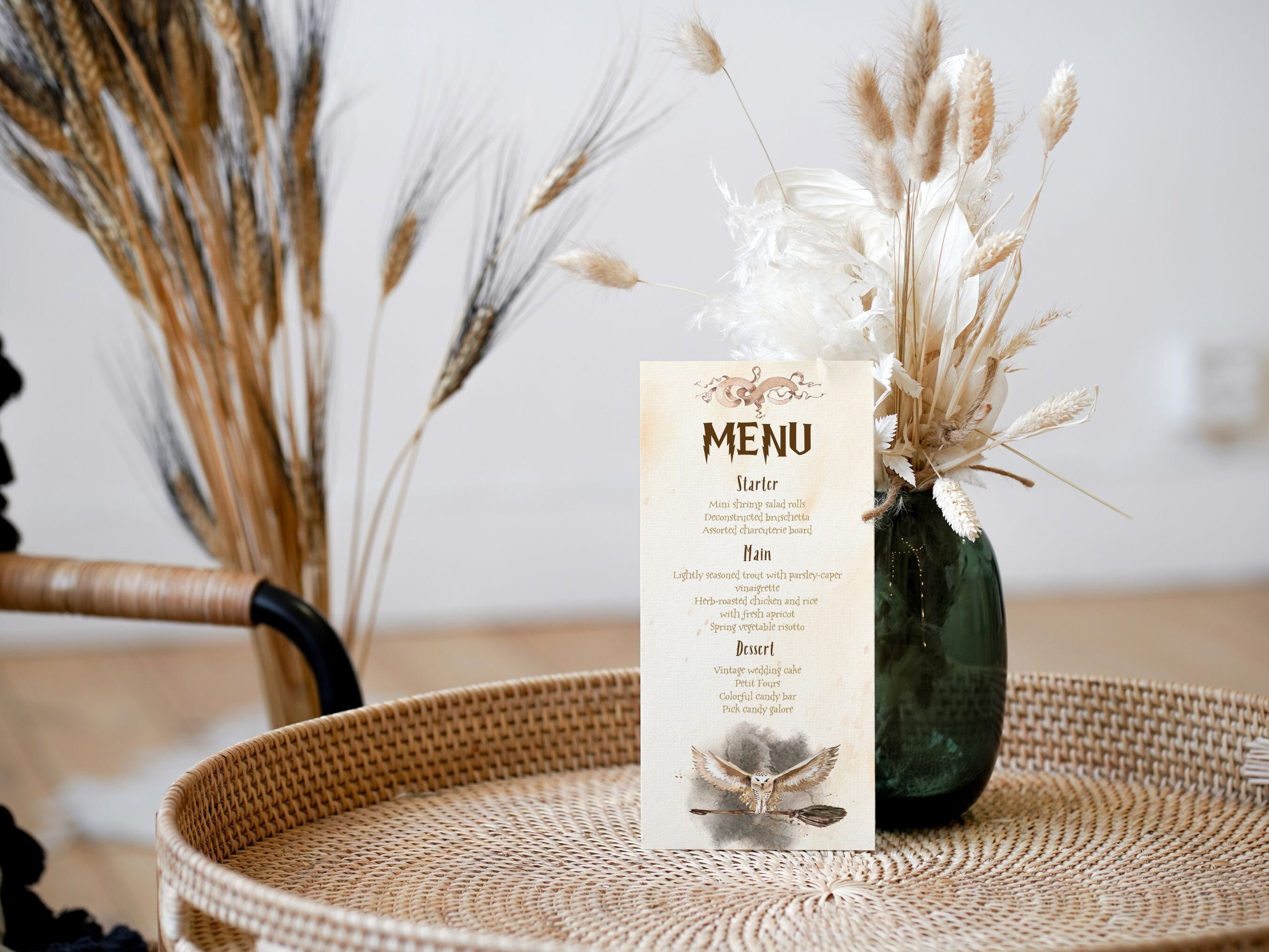 Magical Wedding Menu, Wizard Wedding Menu Cards, Magic Menu Template ...