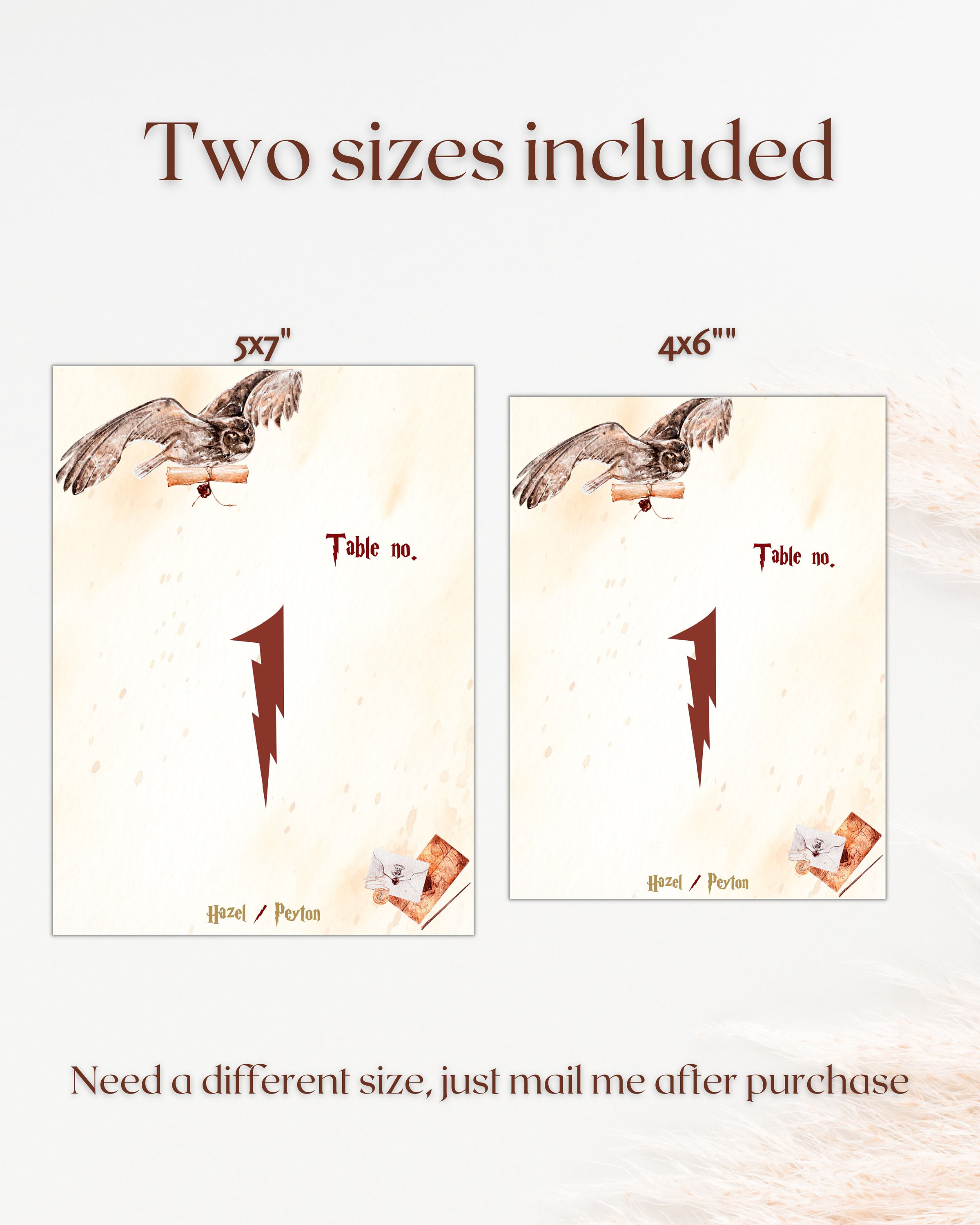 Wizard Wedding Table Numbers, Printable Table Numbers, Magic School ...