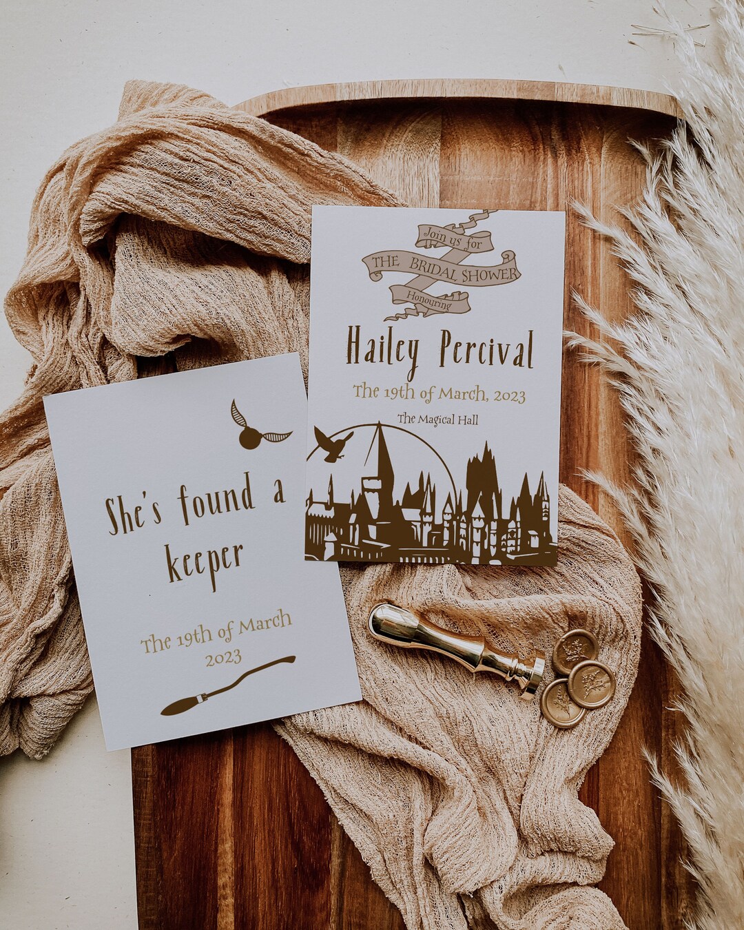 Wizard Bridal Shower Invitation Template, Magical Bridal Shower Invite ...