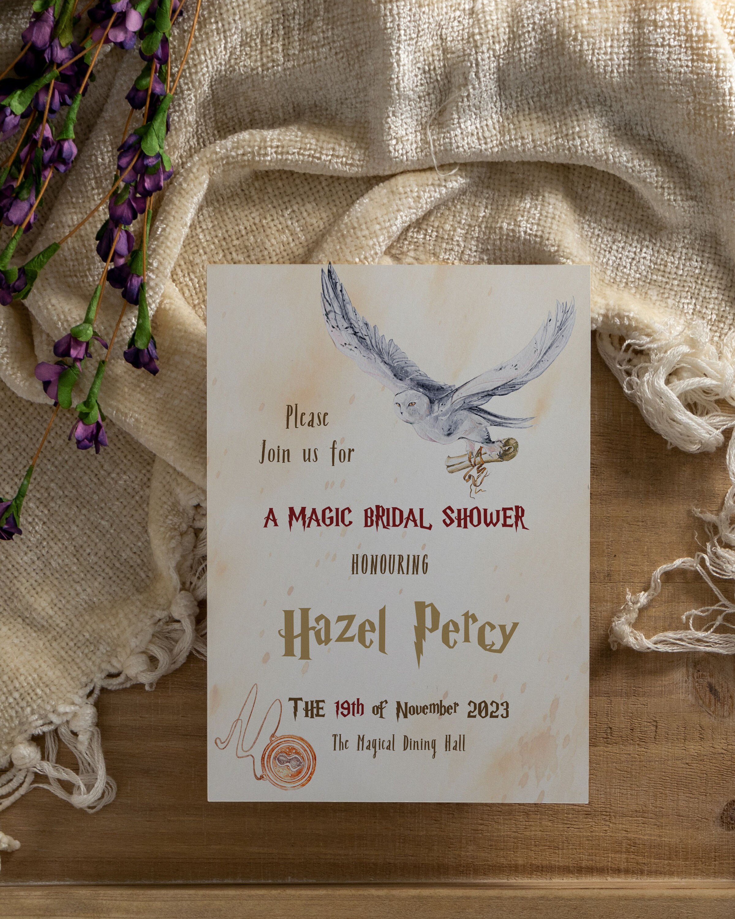 Wizard Bridal Shower Invitation Template, Magical Bridal Shower Invite ...