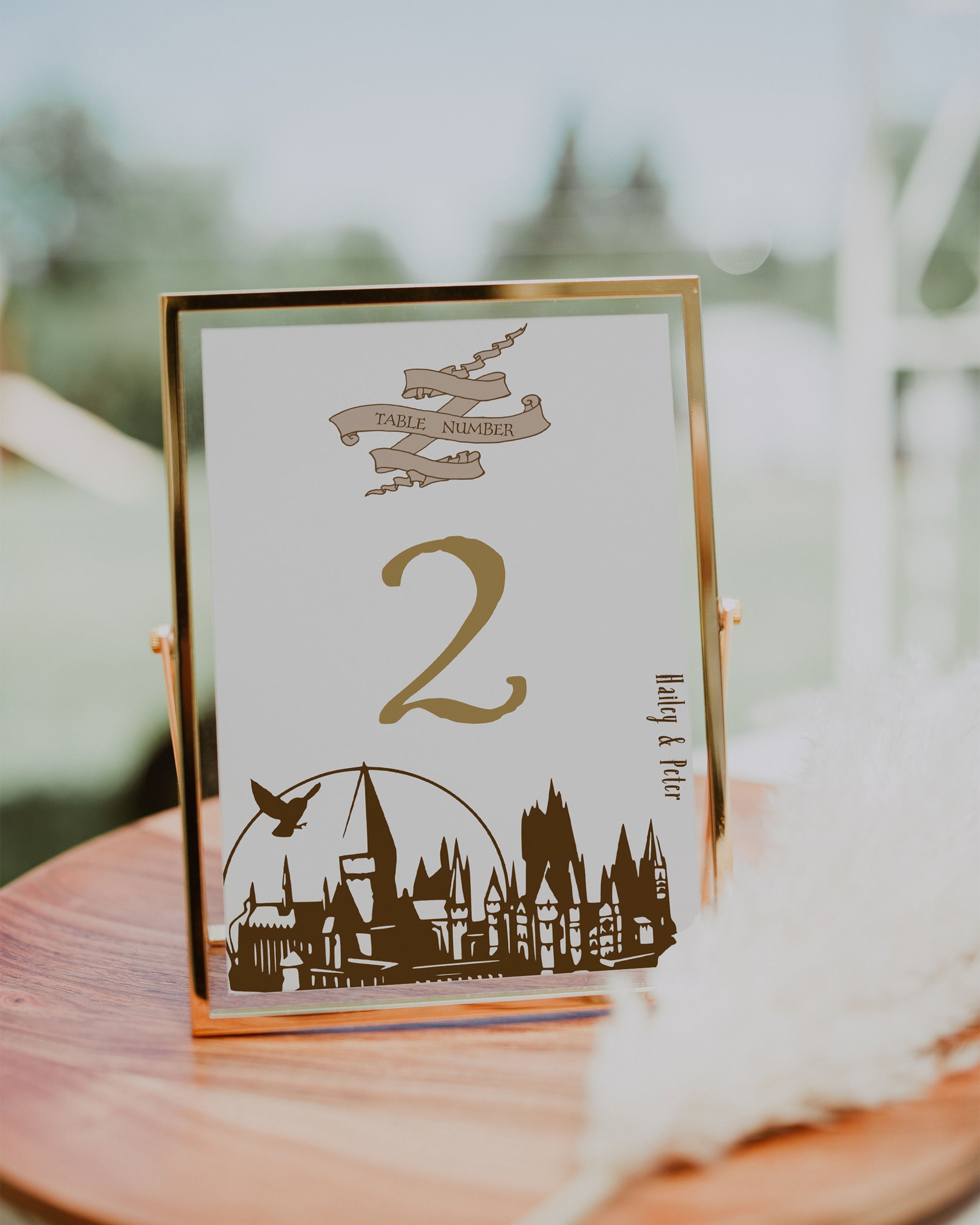 Wizard Wedding Table Numbers, Printable Table Numbers, Magic School ...