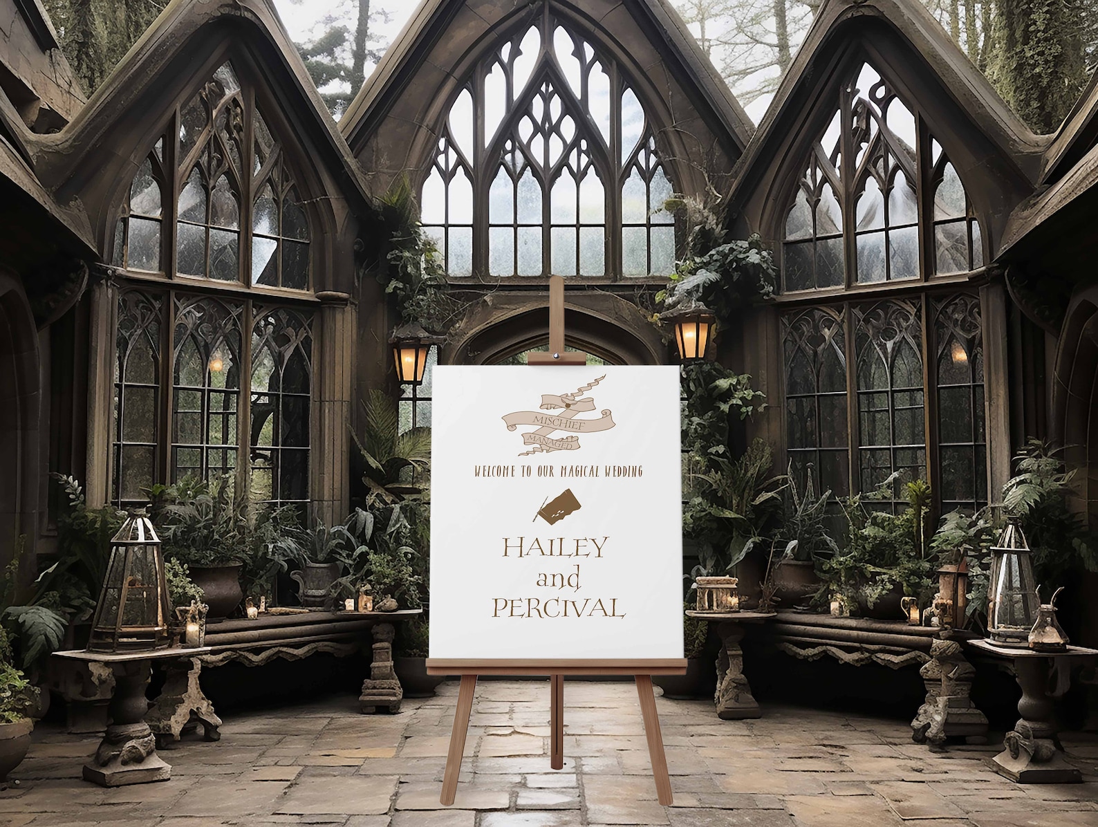 Wizard Themed Welcome Sign , Magical Wedding Sign, Wizard Baby Shower ...