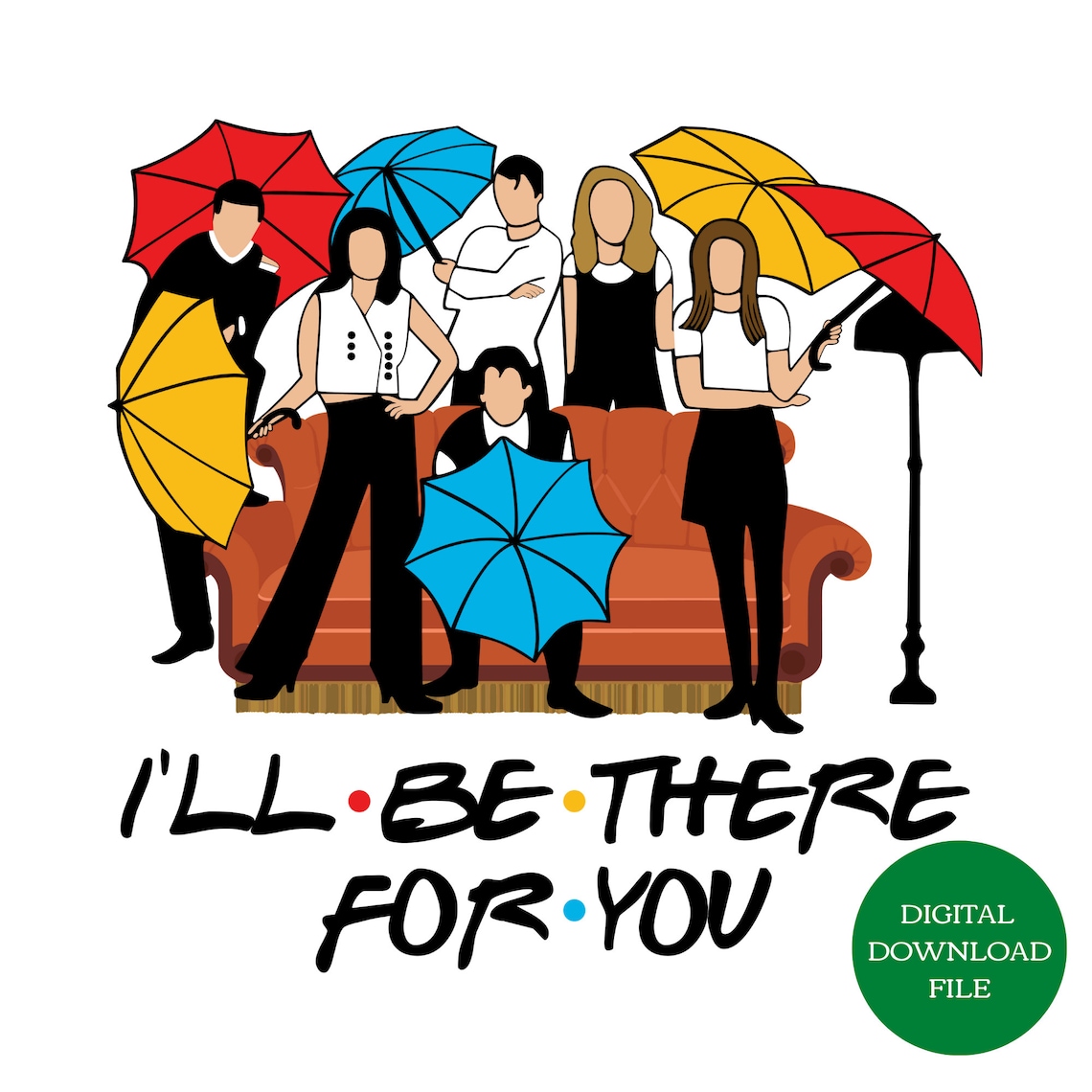 Friends TV Show Digital Wall Art | Printable Wall Art | Friends TV Show ...