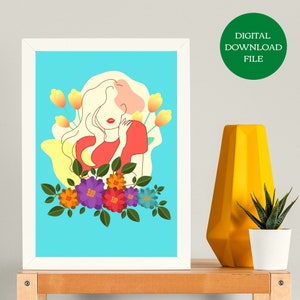 Groovy Girl Digital Wall Art | Printable Wall Art | Feminine Wall Art ...