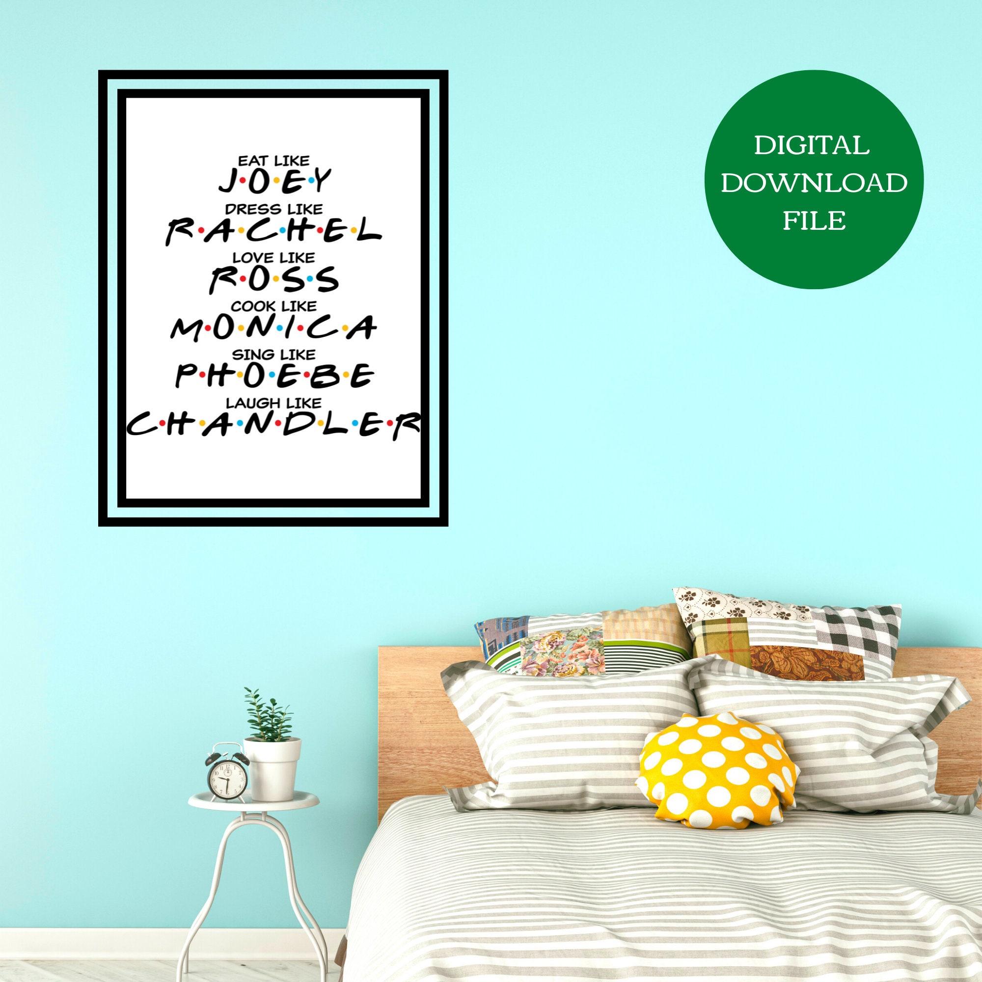 Friends TV Show Digital Printable Wall Art Friends TV Show 'names ...