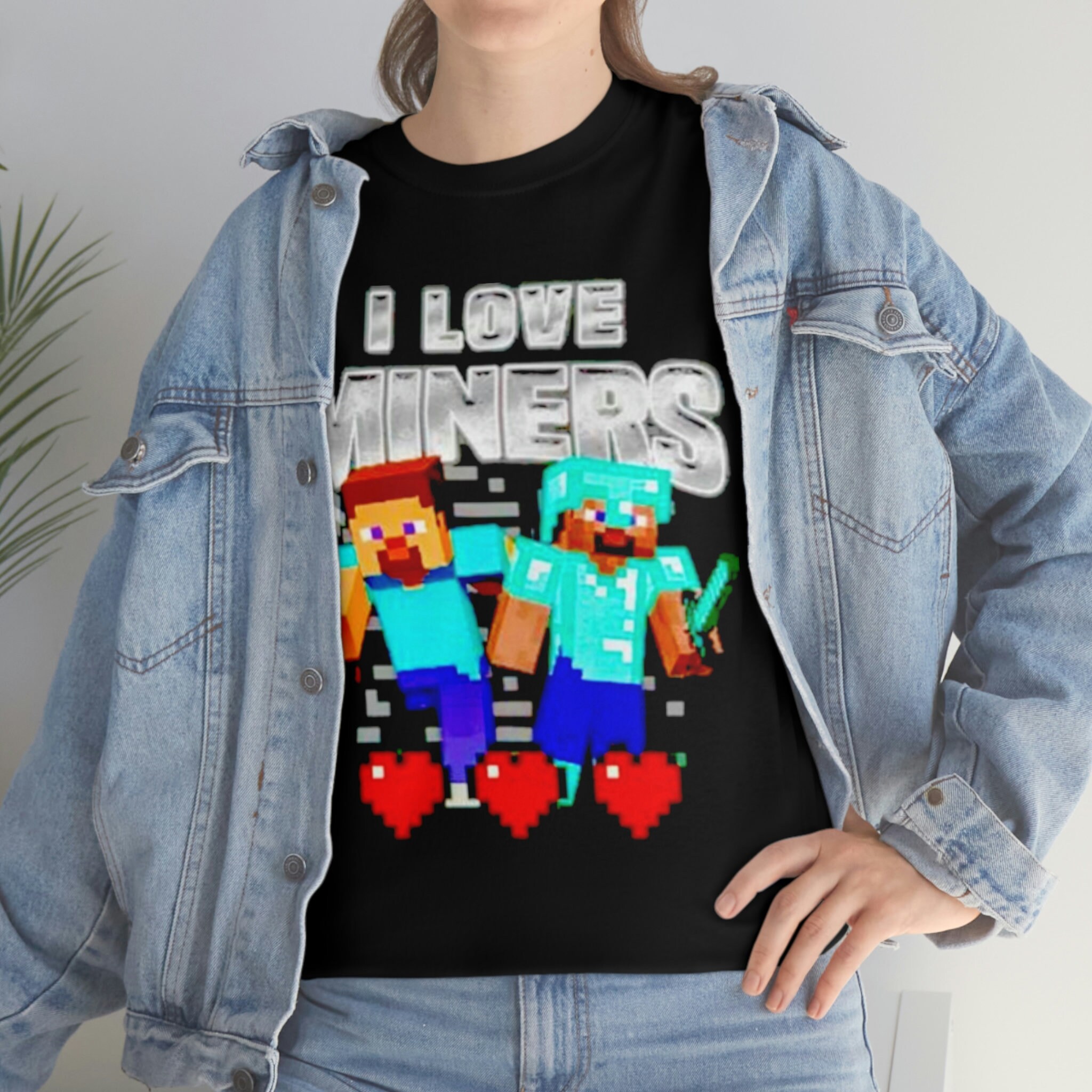 Minecraft I Love Miners Funny Meme T-shirt - Etsy Australia