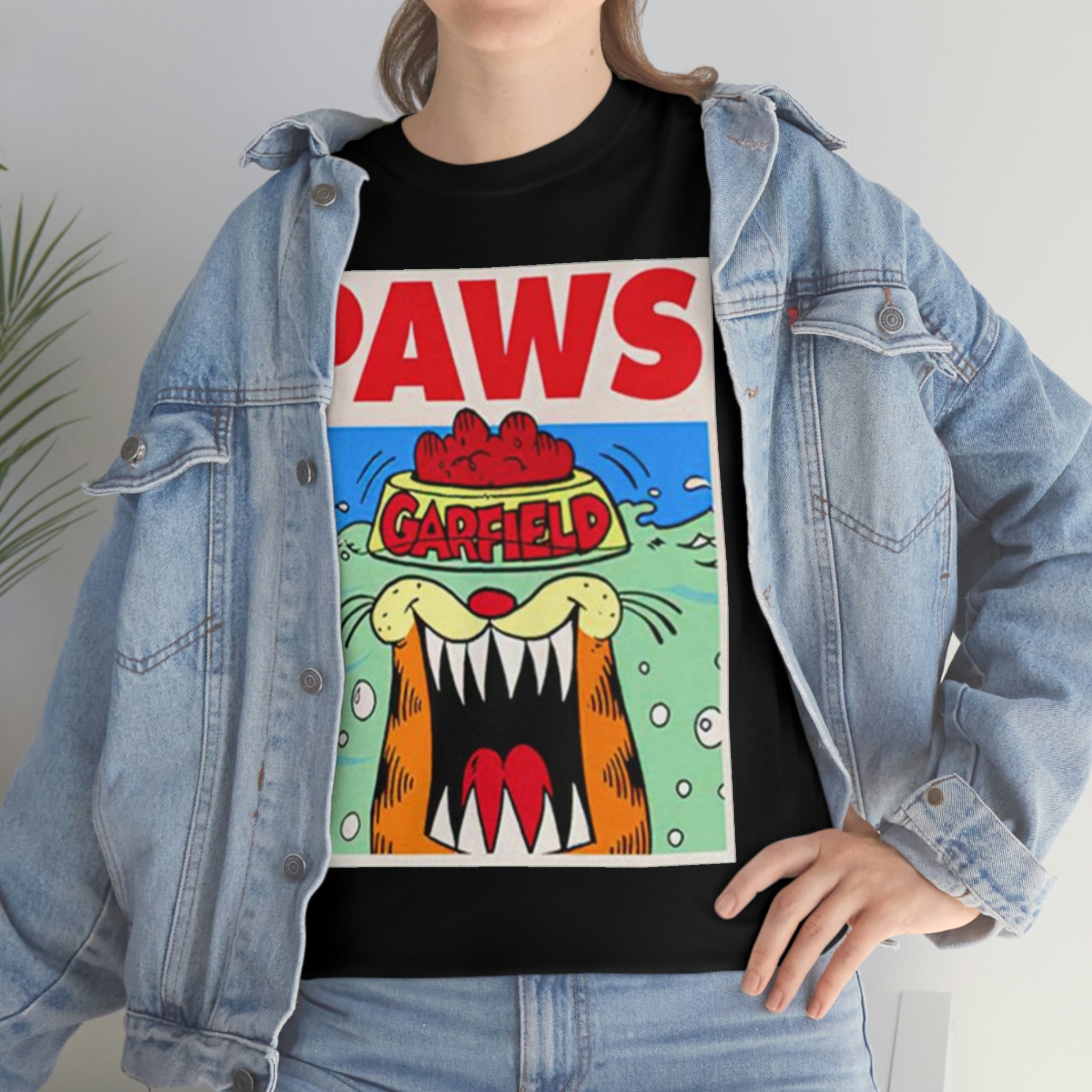 Garfield Paws Jaws T-shirt - Etsy