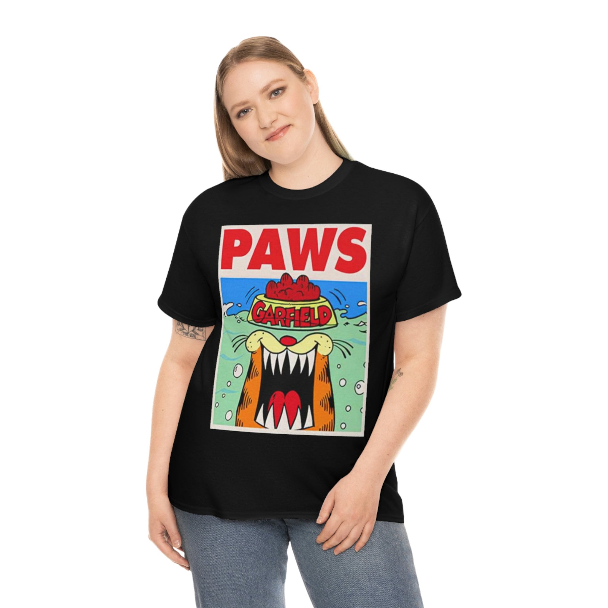 Garfield Paws Jaws T-shirt - Etsy
