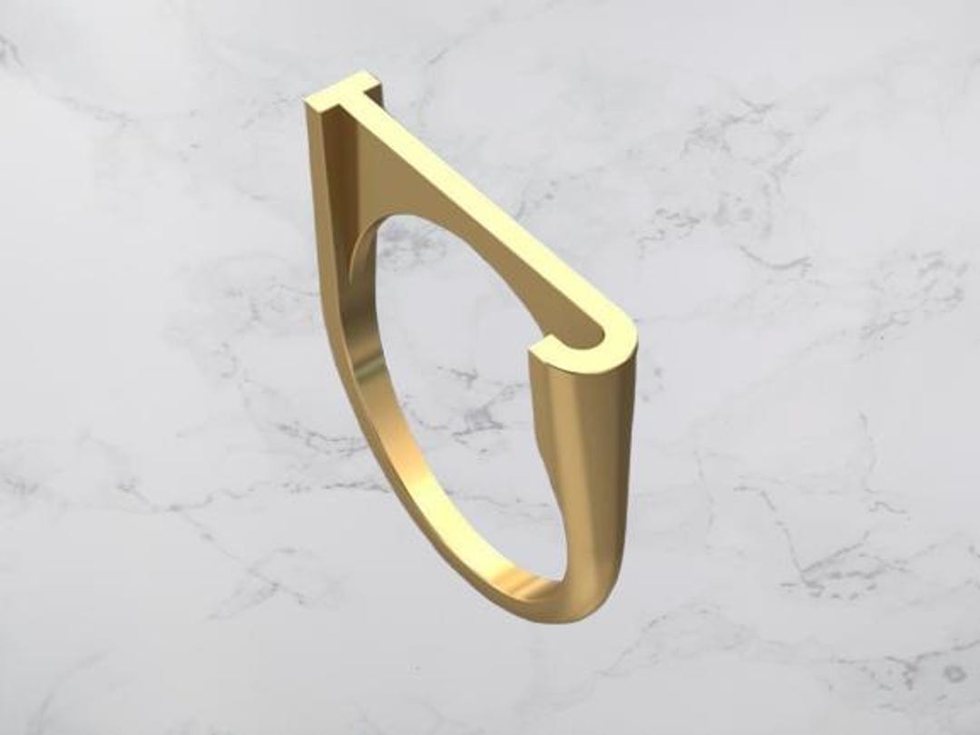 Silver Slim Letter Rings, Alphabet Ring for Woman, Silver Jewelry ...