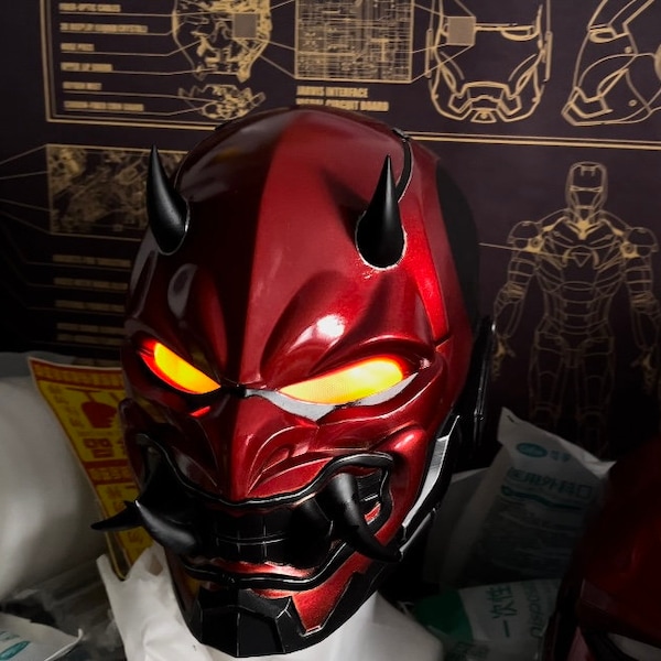 Red Hood Oni - Etsy
