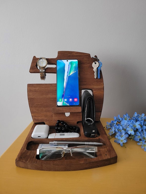 Personalized Wood Docking Station Men Docking Station | Etsy