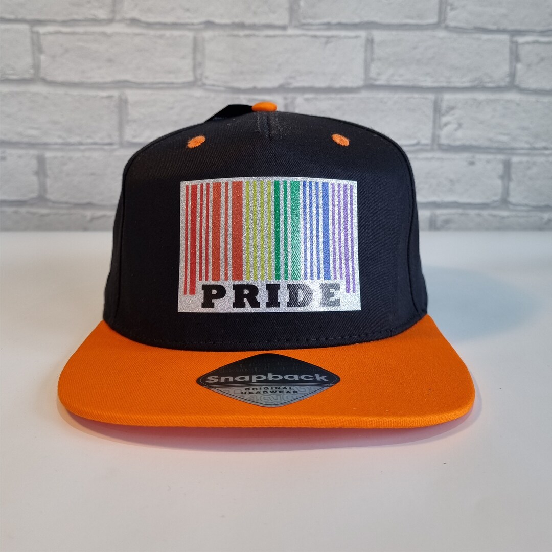 LGBTQ Sparkle Pride Barcode Snapback Flat Peak Cap Adult Size - Etsy UK