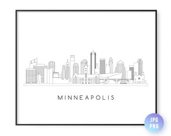 Minneapolis Line Art - Etsy