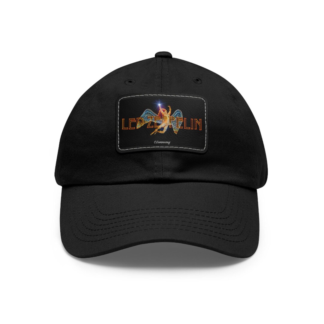 Led Zeppelin Logo Baseball Cap Led Zeppelin Leather Patch Dad Cap Led ...