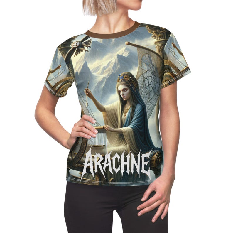 Arachne Greek Mythology Spider-themed Shirt, Cut & Sew Top, Mythical ...