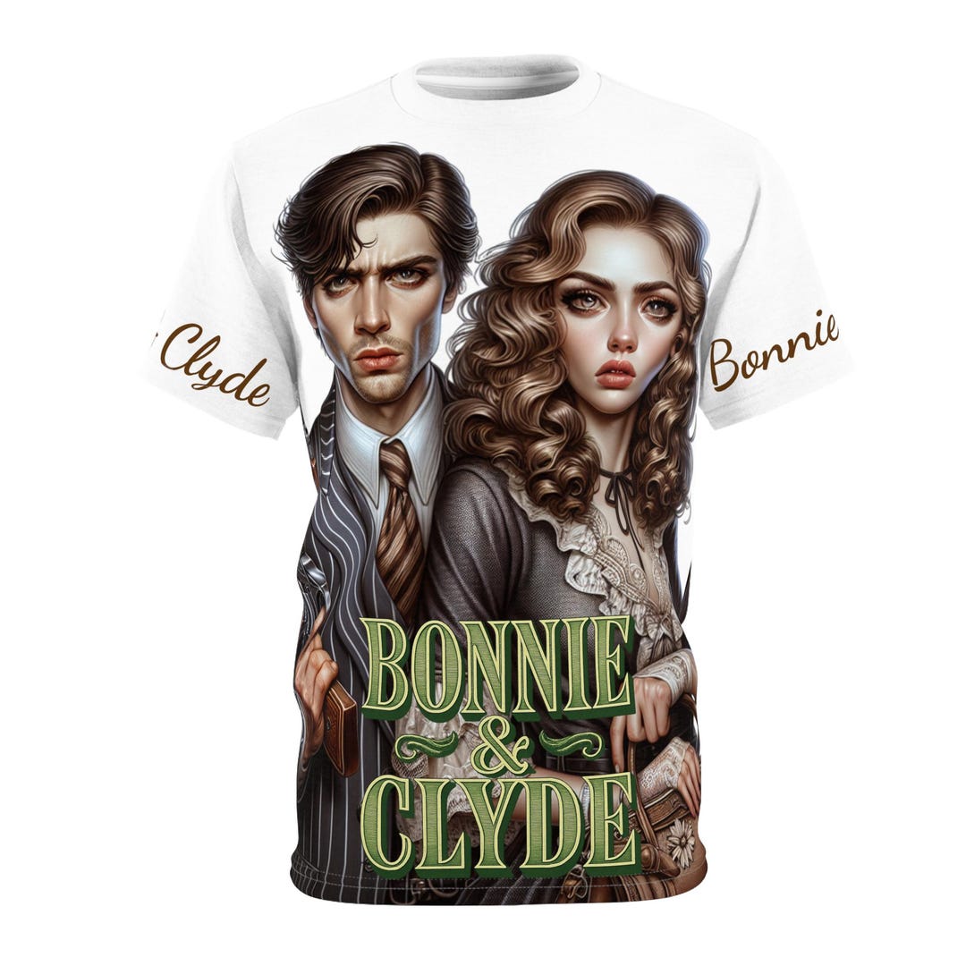 Bonnie and Clyde Unisex Tee, Retro Bank Robber Couple Shirt, Vintage ...