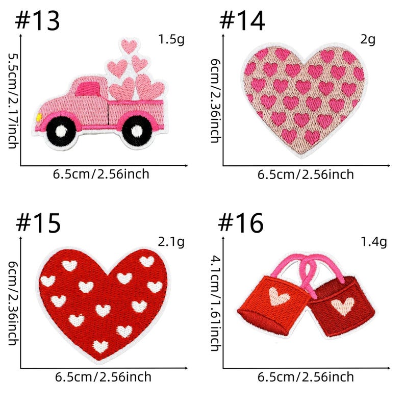 Pink Valentine Day Patch,love Heart Patch,bear Patch,xoxo Patch,rainbow ...