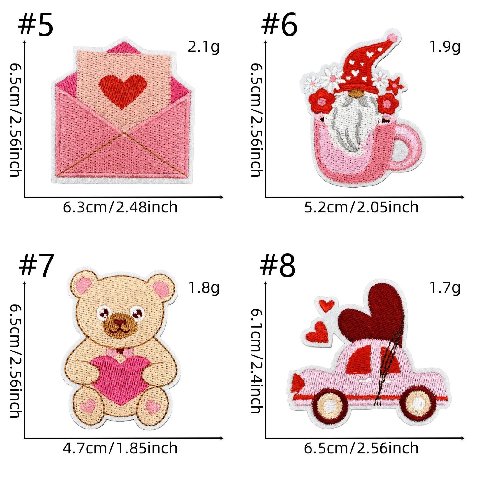 Pink Valentine Day Patch,love Heart Patch,bear Patch,xoxo Patch,rainbow ...