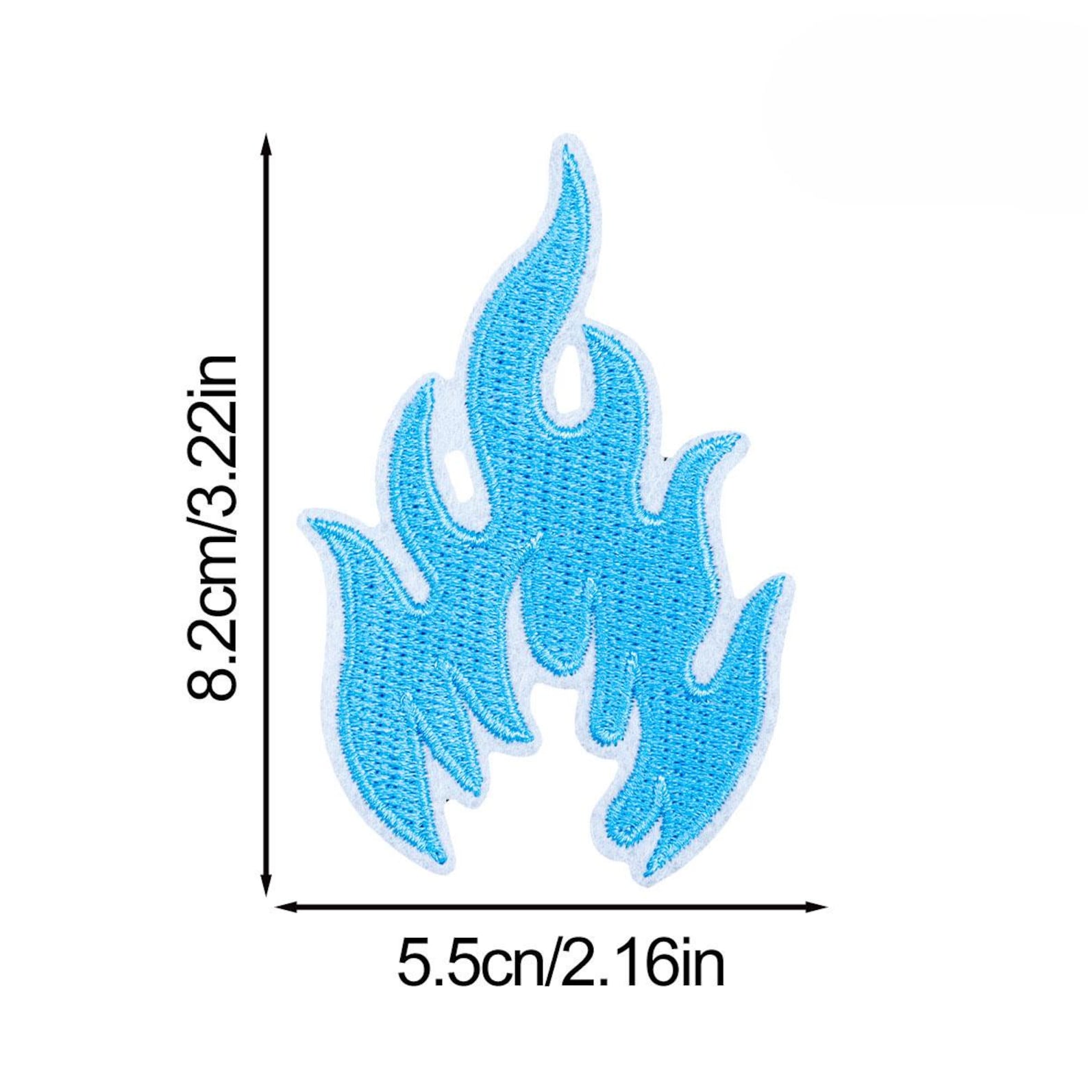 2pcs Flame Patches,flaming Embroidered Patch,color Fire Patch,hat Bar ...