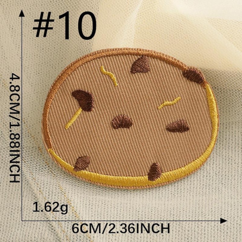 Biscuit Embroidered Patches,cute Cartoon Biscuit Patch,food Patch ...