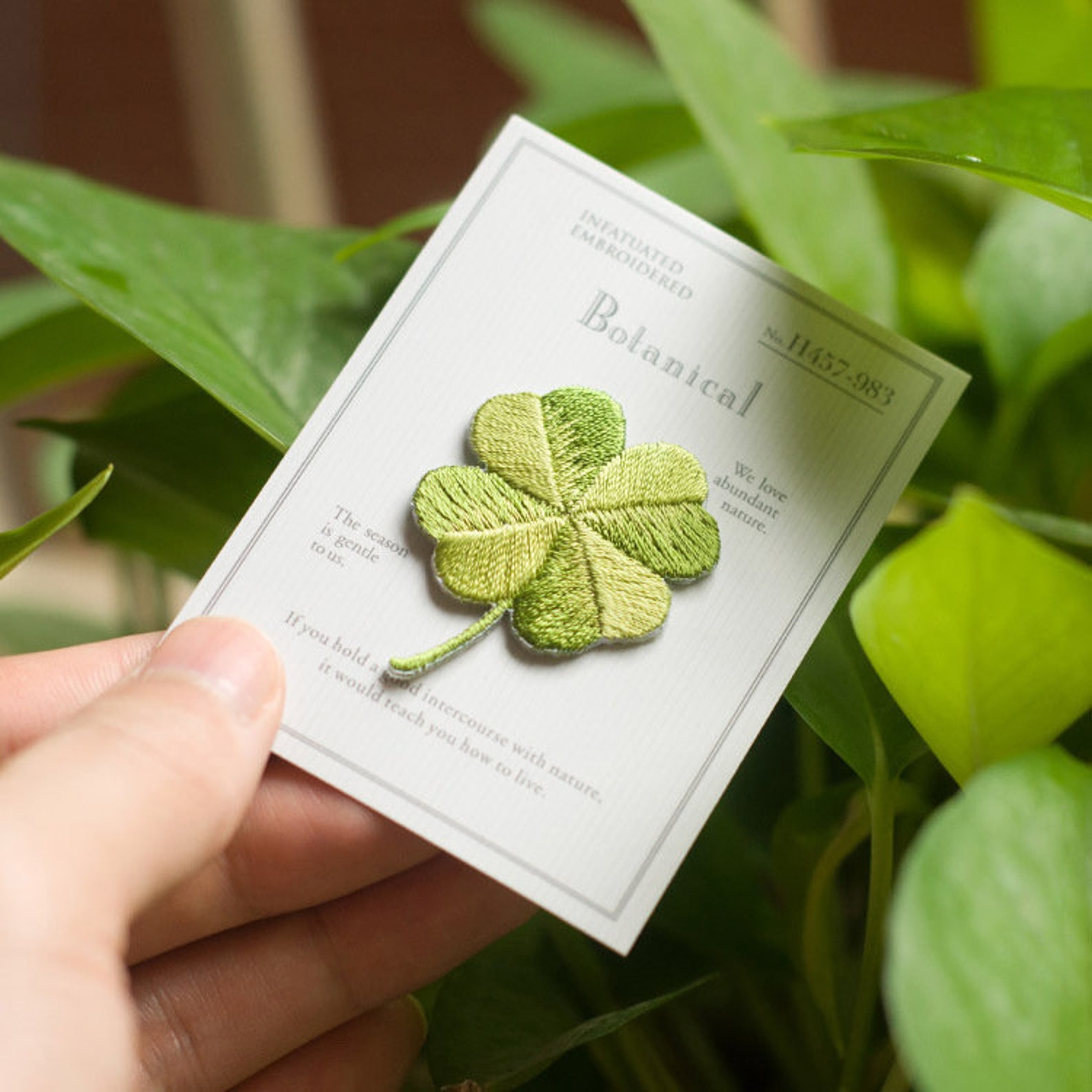 Four Leaf Clover Patch, Embroidered Clover Patch, Lucky Clover Patch ...