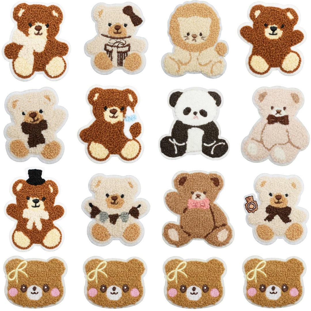 Bear Chenille Patch,cute Kids Teddy Bear Patch,bear Embroidered Patches ...