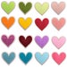 Colorful Heart Shaped Chenille Patch,embroidered Iron on Applique Patch ...