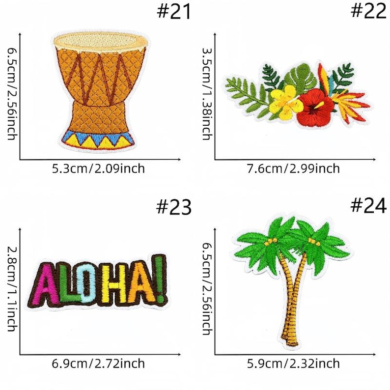 Summer Patches,beach Rainforest Patch,outdoor Nature Embroidered Patch ...