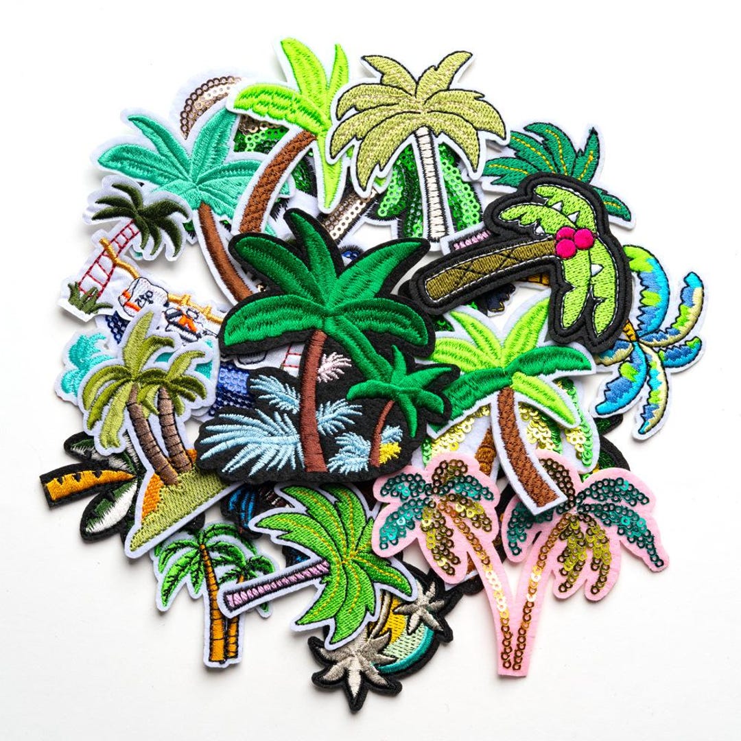 Palm Tree Patch,coconut Tree Embroidery Patch,beach Sequin Patches ...