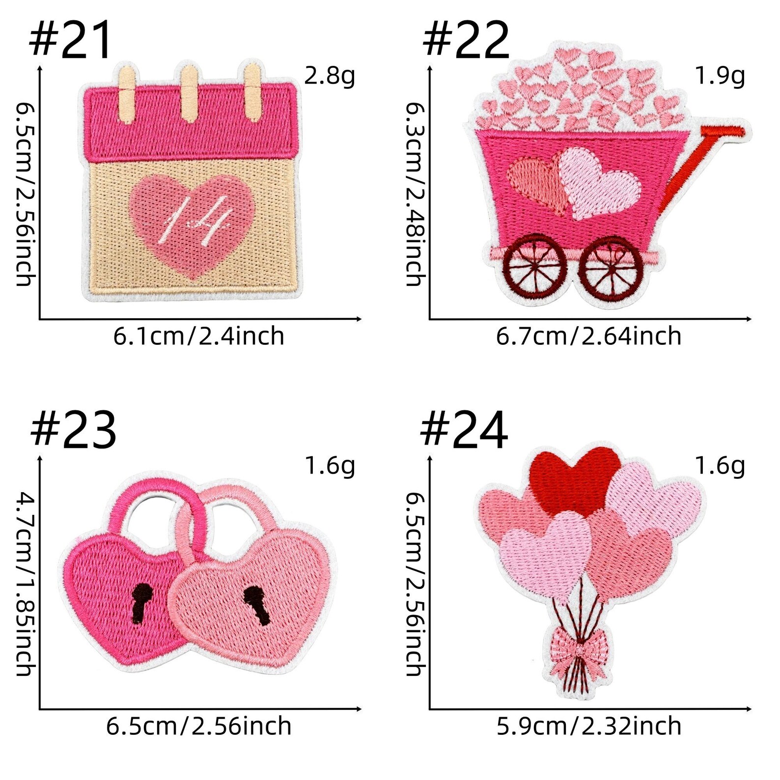 Pink Valentine Day Patch,love Heart Patch,bear Patch,xoxo Patch,rainbow ...