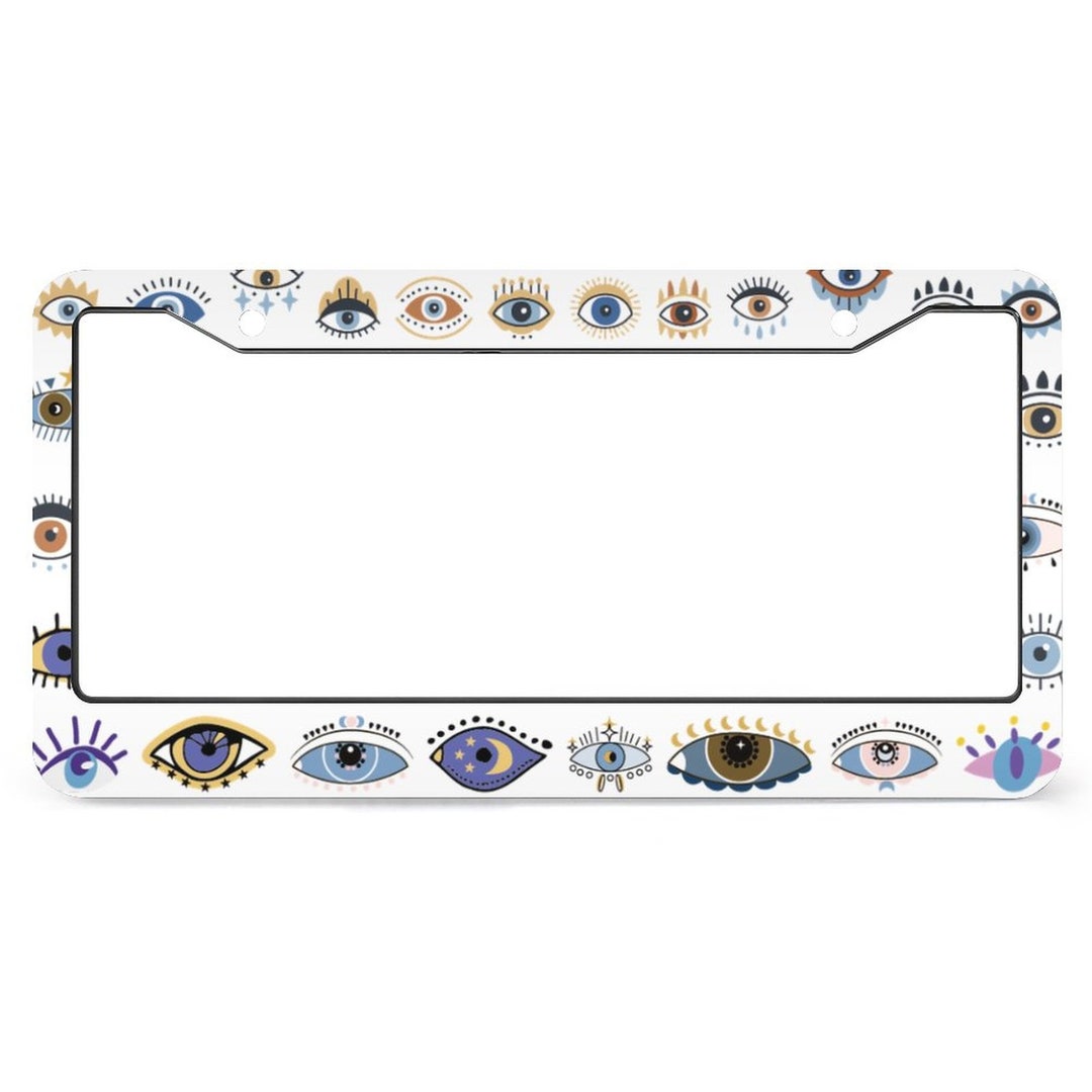 Colorful Eyes License Plate Frame, Funny Eye License Plate Frames With ...