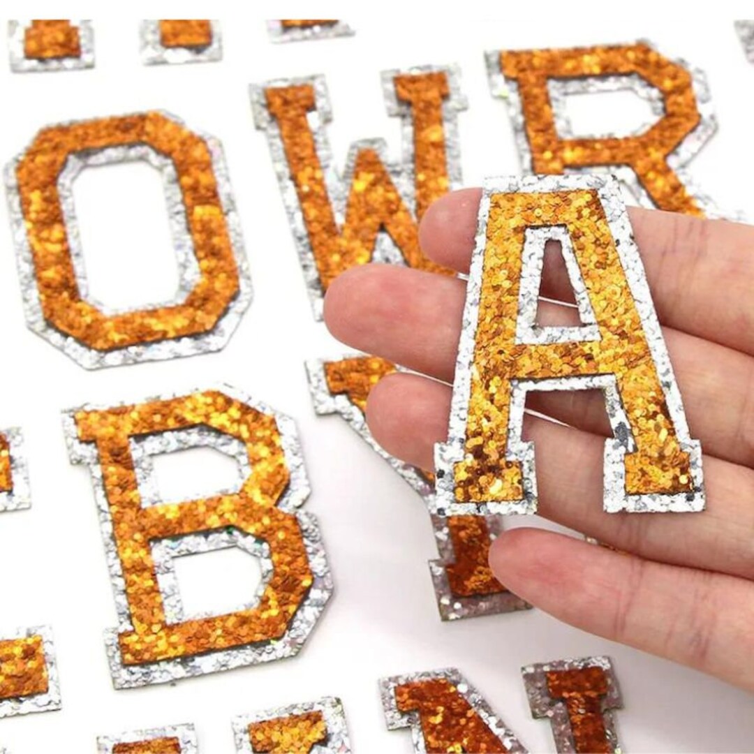 Gold/silver Sequin Letters Patch,iron on Patch,diy Name Alphabet ...