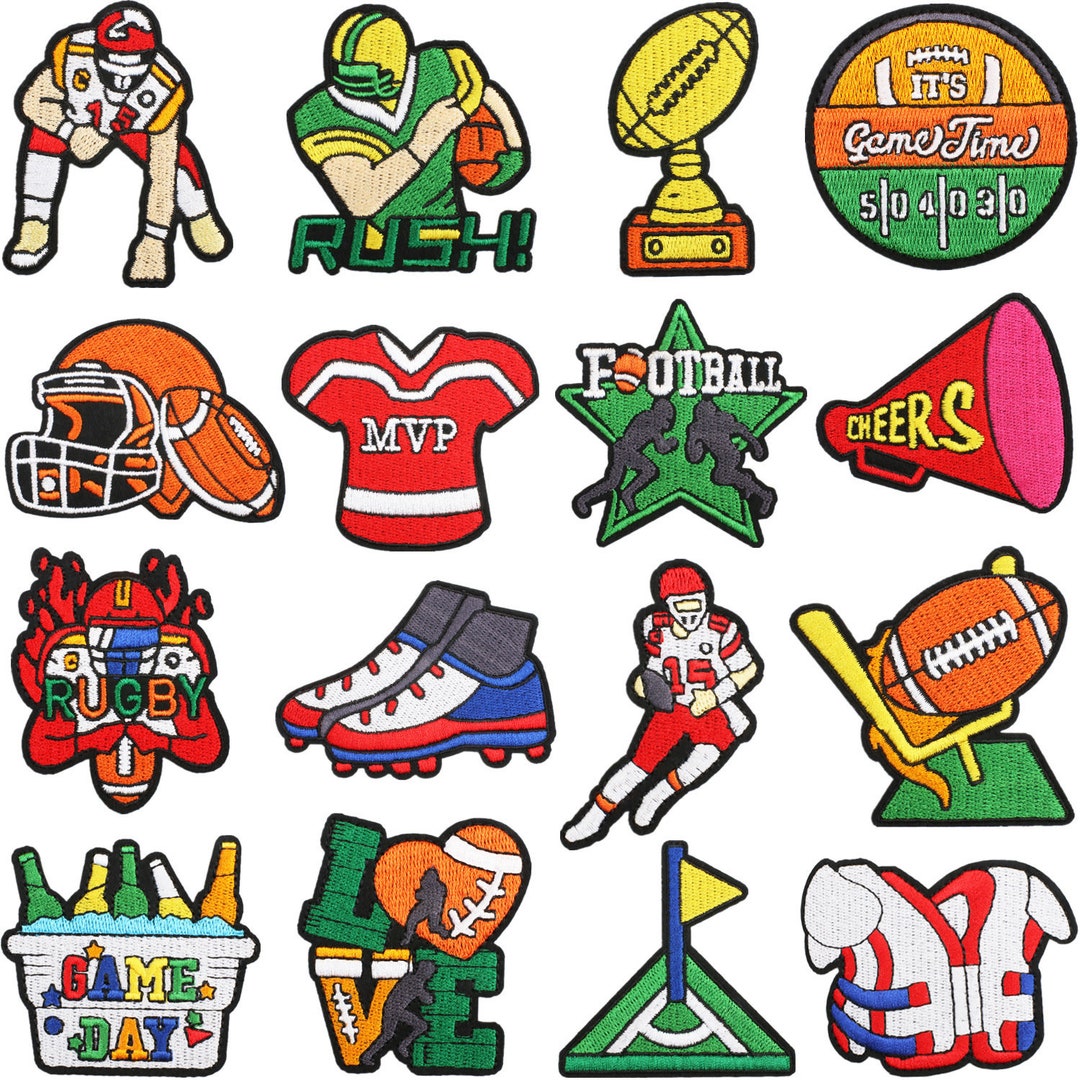 Game Day Patch,football Helmet Patch,embroidered Football Applique Iron ...