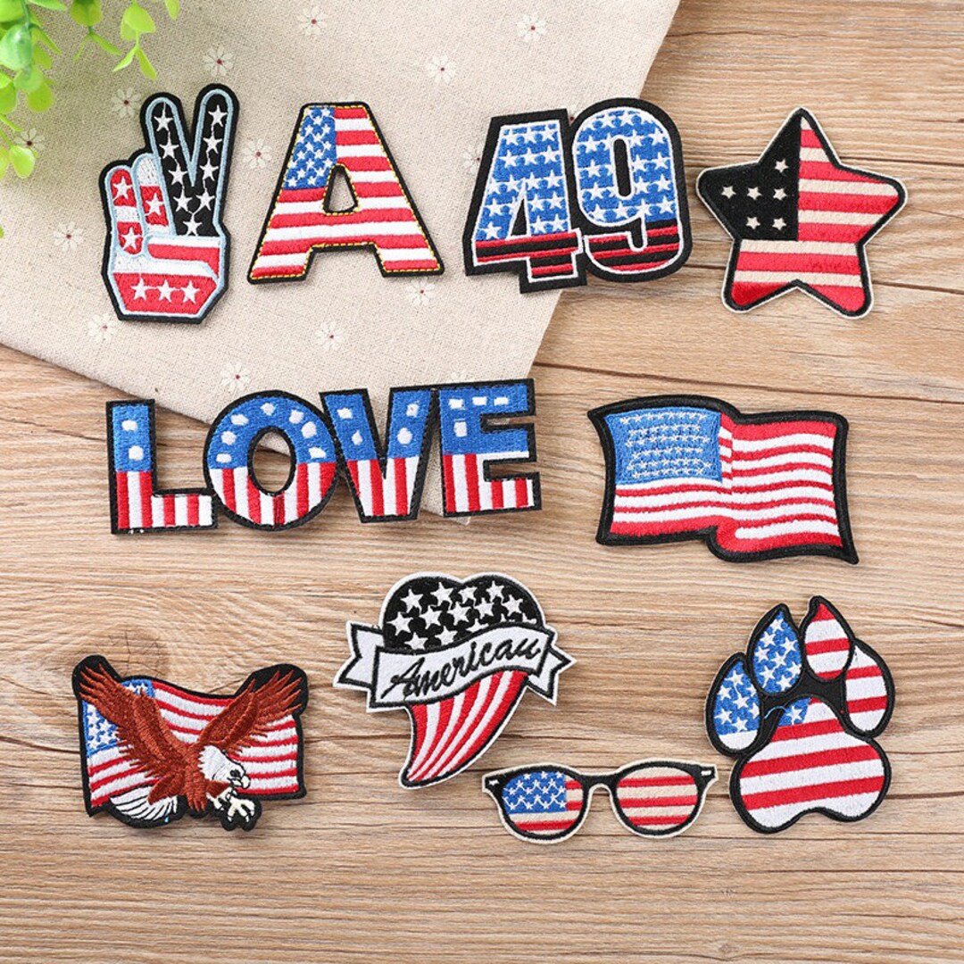 Flag Applique Patch,4th of July Patch,independence Day Patch,flag ...