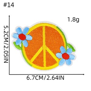 Orange Embroidery Applique Patch,letter Patch,rainbow Patch,heart Patch ...