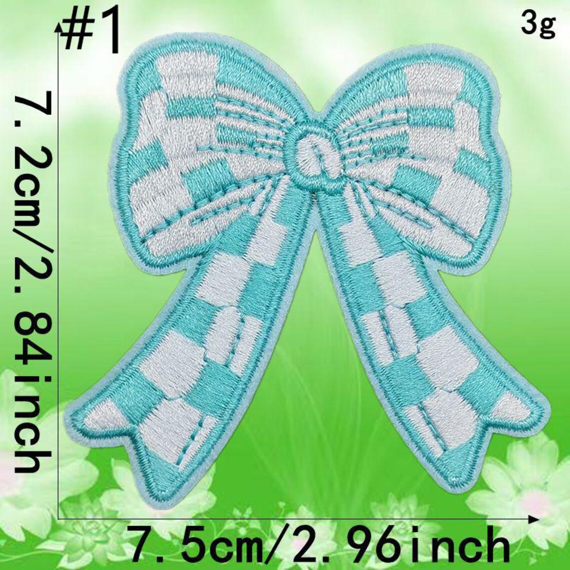 2.8 Inch Colorful Bow Patch,embroidered Bowknot Patches,iron on Patch ...