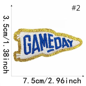 Game Day Pennant,glitter Gameday Embroidered Patch,sport Patches,iron ...