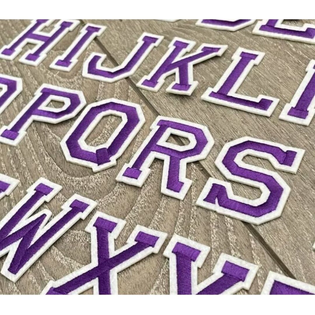 2.0 Inch Purple Alphabet Letter Embroidery Patch,diy Name Alphabet ...