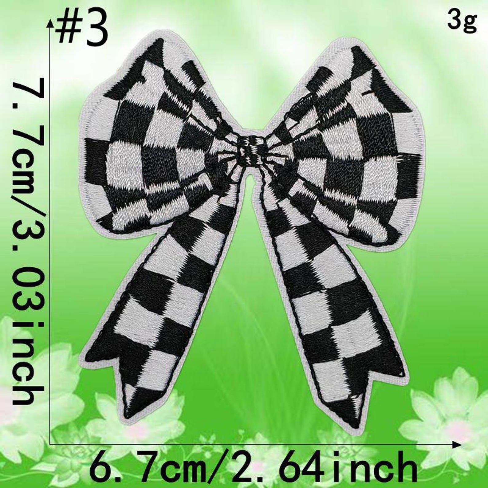 2.8 Inch Colorful Bow Patch,embroidered Bowknot Patches,iron on Patch ...
