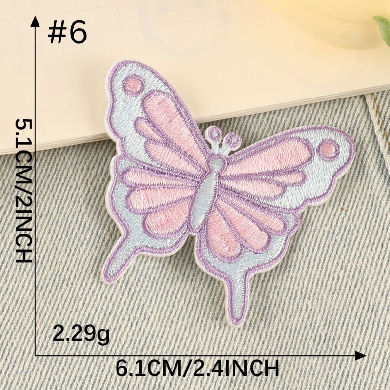 Butterfly Embroidered Patches,colorful Applique DIY Patch,self Adhesive ...