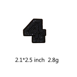 Black Number Beaded Embroidered Patch,sew on Patch Applique Diy Number ...