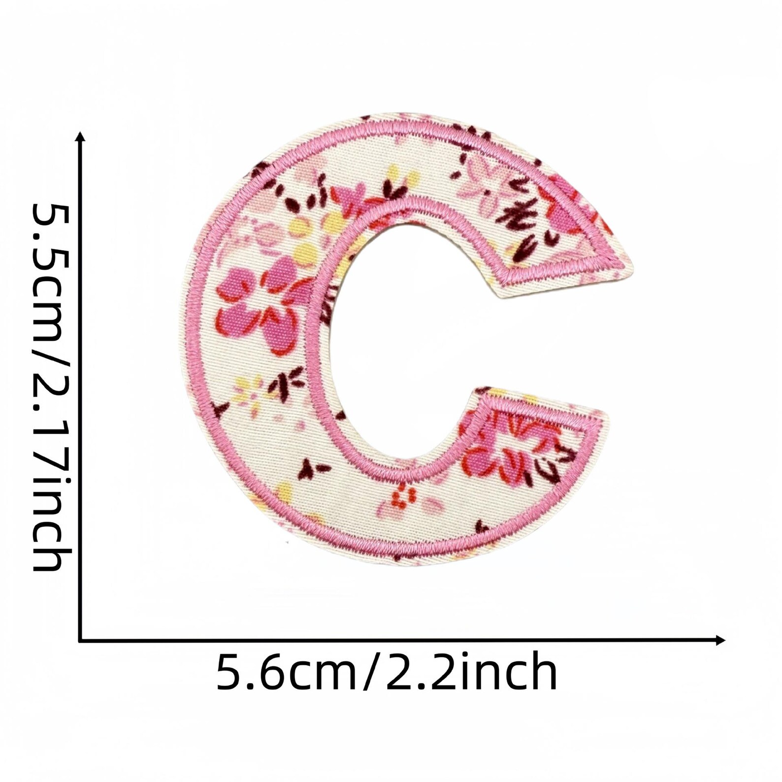 2.2 Inch Flower Floral Letter Patches,diy Name Alphabet Embroidered ...
